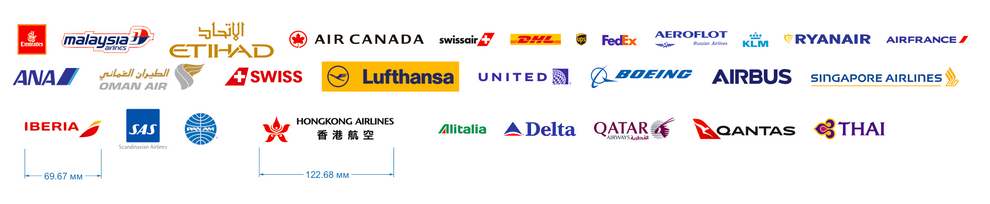 Airlines logos Stickers kit – 33 stickers