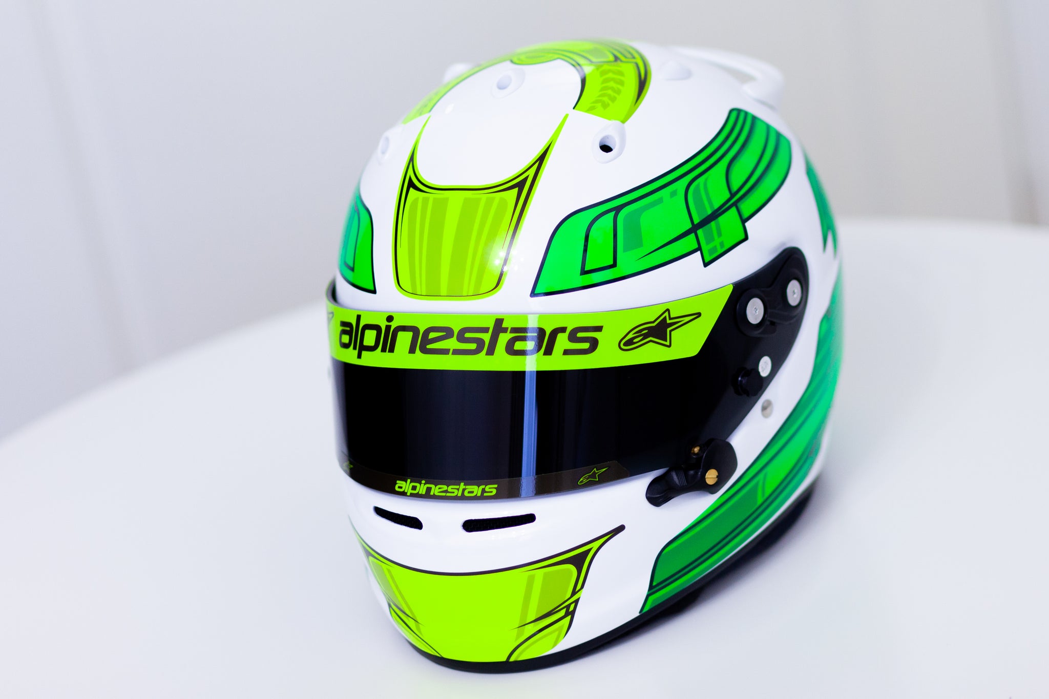 CHAMPION FLUOR Stickers for helmet (design pack) (Karting, Motorsport ...